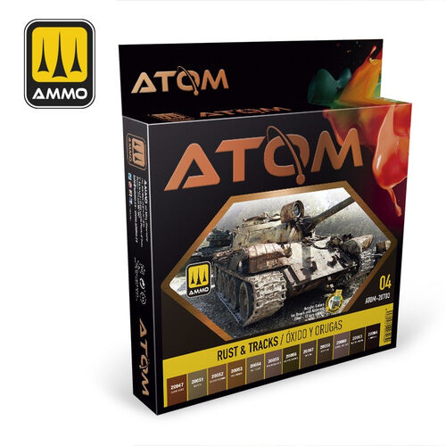 AMMO of Mig Jimenez ATOM-20703 ATOM Rust And Tracks Set