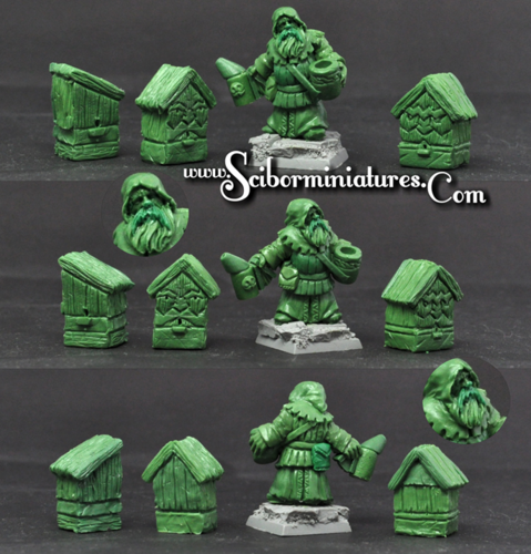 Scibor Monstrous Miniatures 28FM0471 Dwarf Beekeeper