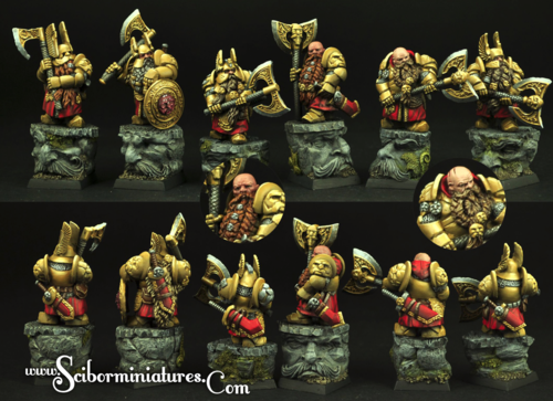 Scibor Monstrous Miniatures 28FM0219 Dwarven Lords set3 6