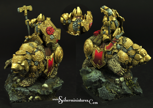 Scibor Monstrous Miniatures 28FM0217 Dwarf King Thorin on War Bear