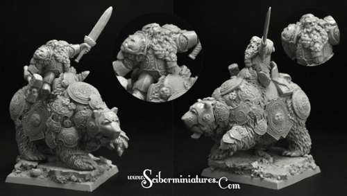 Scibor Monstrous Miniatures 28FM0230 Dwarf Lord on War Bear #2