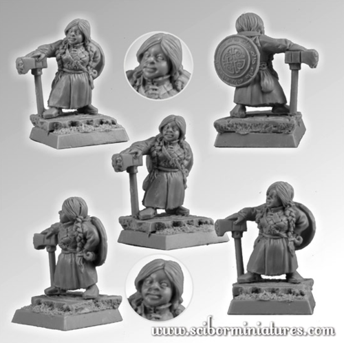 Scibor Monstrous Miniatures 28FM0085 Dwarf Hildegard