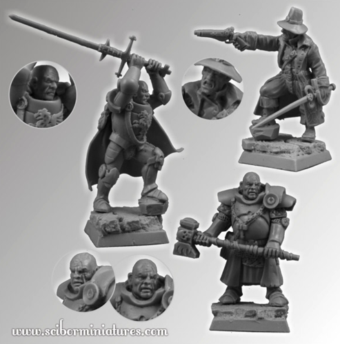 Scibor Monstrous Miniatures 28FM0084 Fantasy Characters set1 3