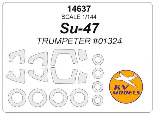 KV Models 14637 Su-47 (TRUMPETER #01324) + wheels masks