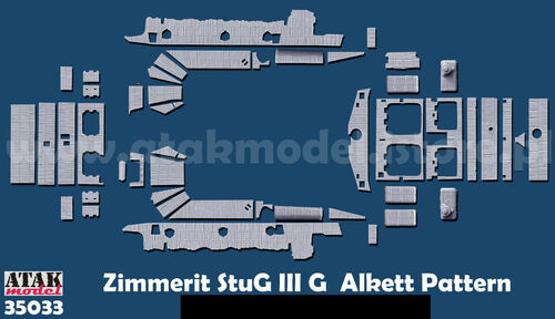 Atak Model 35033 Zimmerit StuG III Ausf.G - Alkett Pattern (for Dragon Kits)