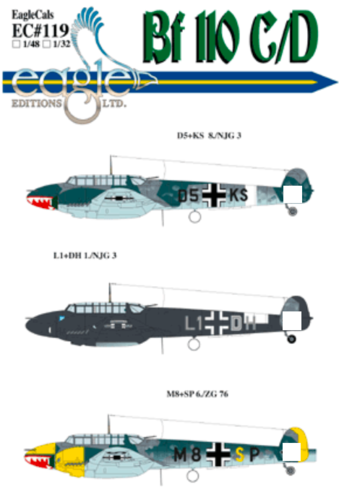Eagle Editions D119-72 Bf 110 C/D