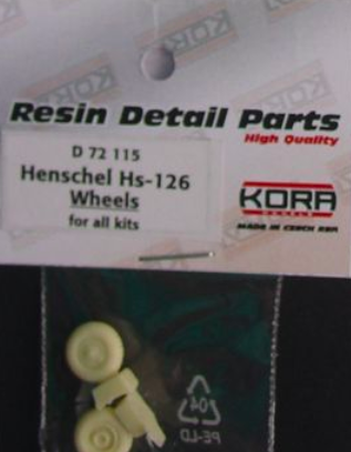Kora Models D72115 Henschel Hs-126 wheels