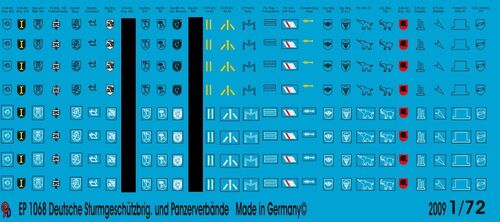 Peddinghaus-Decals 1068 German Stug Brigades And Tank Units No. 1