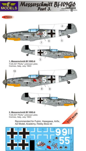 LF Models C72223 Messerschmitt Bf 109G-6 Comiso cartoon part 3.