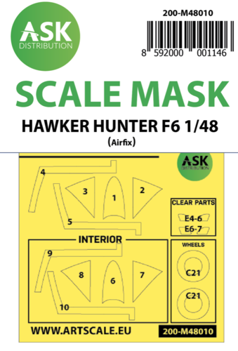 Art Scale Kit M48010 Hawker Hunter F.6 double-sided