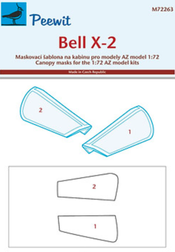 Peewit 72263 Canopy mask for Bell X-2 AZ model