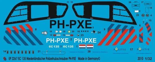 Peddinghaus-Decals 2267 EC 135 Dutch Police Helicopter PH-PXE