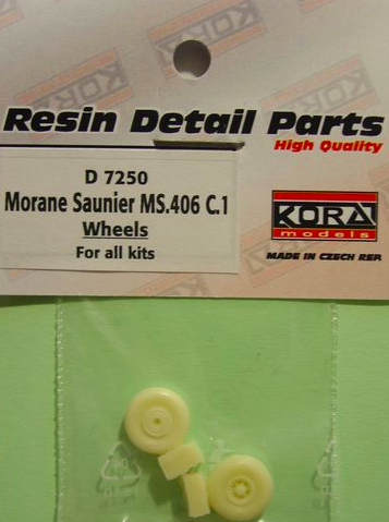 Kora Models D7250 Morane-Saulnier MS.406C.1 wheels