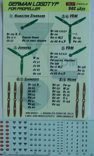 Kora Models Dec4839 German Logotyp propeller