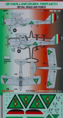 Kora Models Dec48115 De Havilland DH.82 A Tig.Moth Iraq