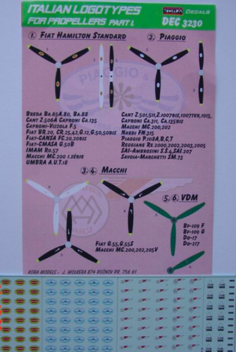 Kora Models Dec3230 Italian logotyp for propeller I