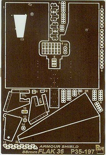 Part P35-197 FLAK 36 88mm armor shield Dragon