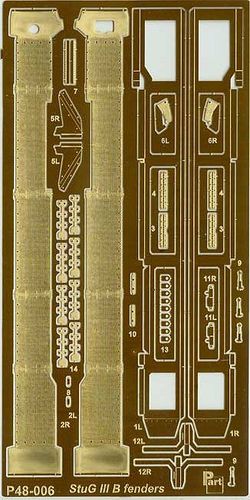 Part P48-006 Stug III Ausf. B fenders Tamiya