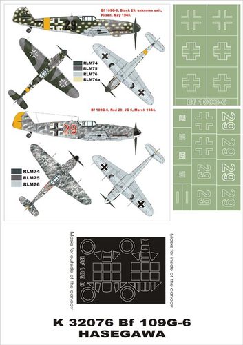 Montex K32076 Bf 109G-6 Hasegawa