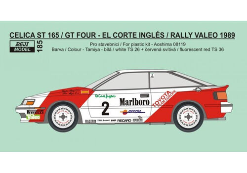 Rejimodel 185 Toyota Celica ST165 / GT Four - Rally El Corte Ingles 1989 (for Aoshima Kits)