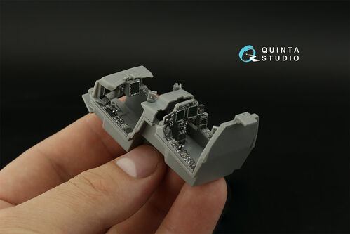 Quinta Studio QD48375 Boeing AH-64 E Apache - 3D-Printed & Coloured Interior (for Hsegawa kits)