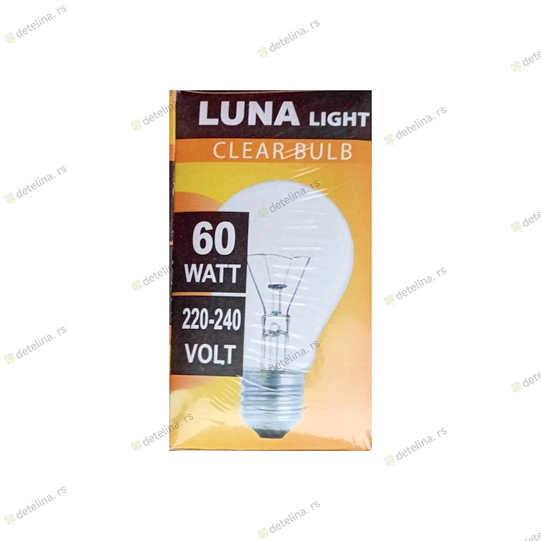 LUNA SIJALICA CLEAR E27 60W