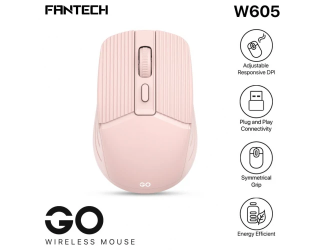 Fantech GO W605 bežični miš rozi