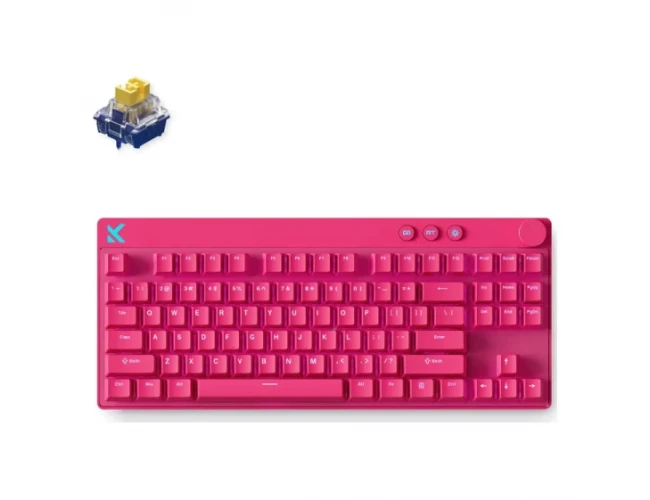 Mchose Mix 87 Hall gejmerska tastatura roze