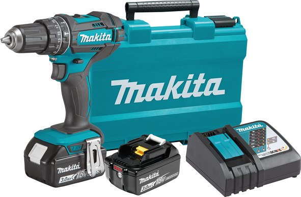 Makita DHP482RFE Akumulatorska udarna bušilica-odvijač 18V LXT set, 2x bat 18V/3Ah + punjac + kofer
