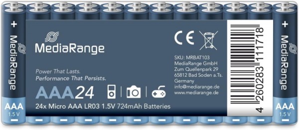 MediaRange AAA LR03 1.5V alkalna baterija