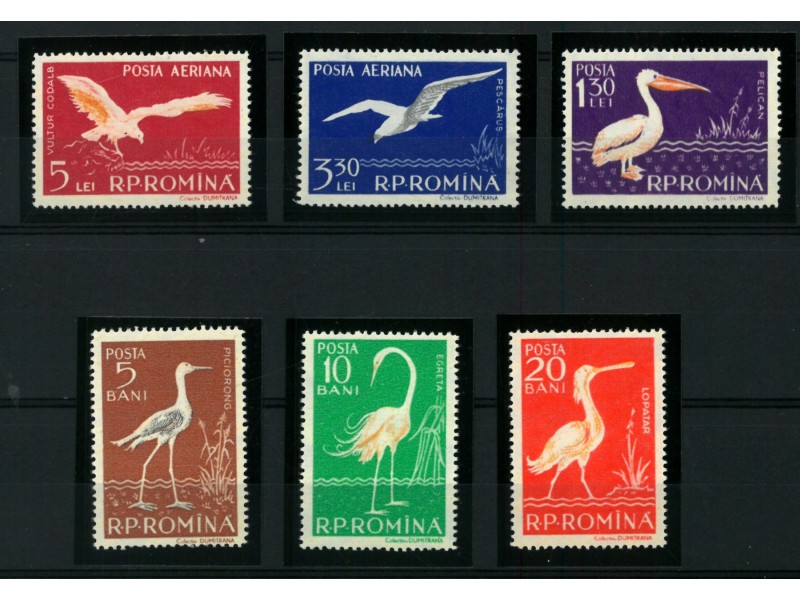 RUMUNIJA 1957 PTICE MNH**