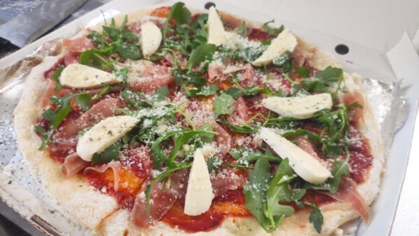Pizza con Jamon Iberico