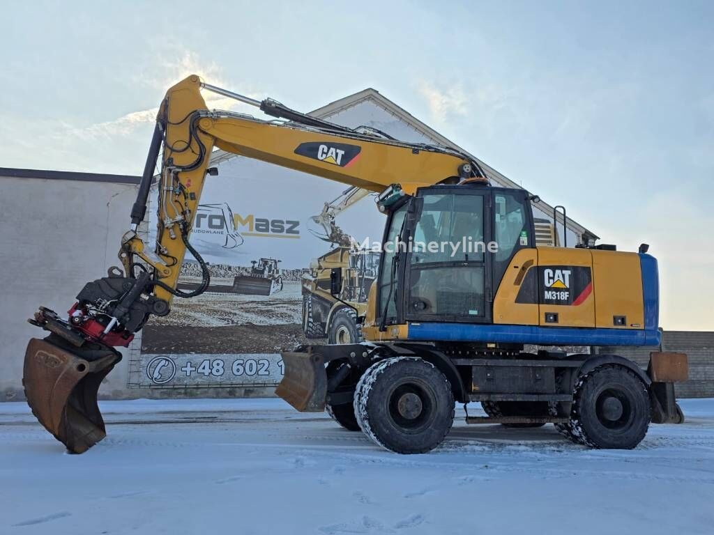 Caterpillar Caterpillar M318F, 2018 ROK, PODPORY + PŁUG, ROTOT bager točkaš