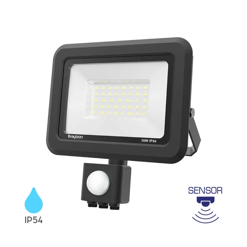 LED FLOODLIGHT 30W CRNA 6500K SNS IP54