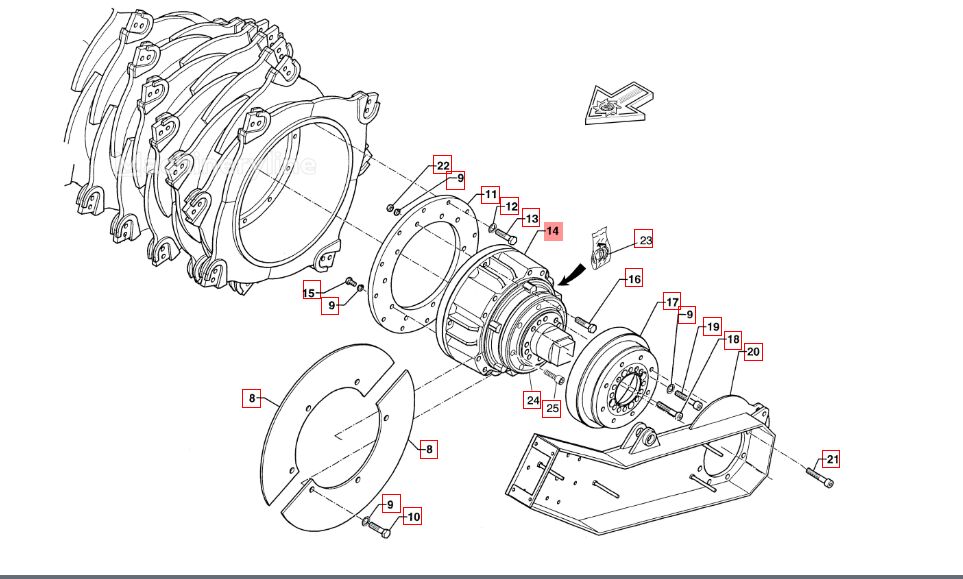 136449 hidraulični motor za Wirtgen opreme za izgradnju puteva