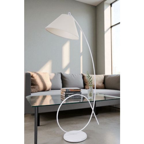 Krem-bela podna lampa 8967-2