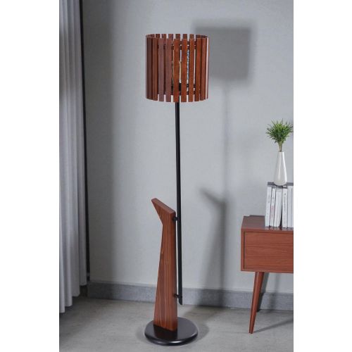 Lampa za pod 8956-5 u kombinaciji orah i crna