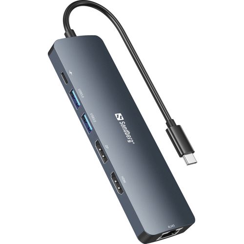 Docking stanica Sandberg USB-C - HDMI/DP/LAN/2xUSB 3.0/USB C PD 100W 136-43