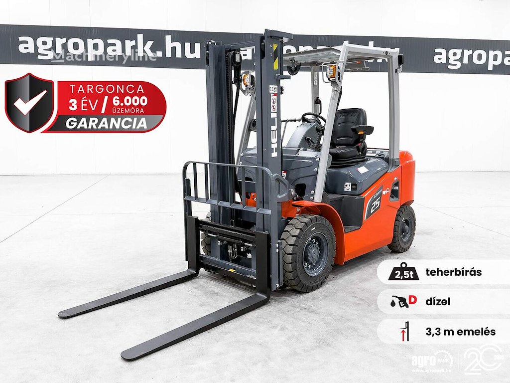 Novi Heli G3 2.5-ton Diesel forklift with 3.3 m lift height dizel viljuškar