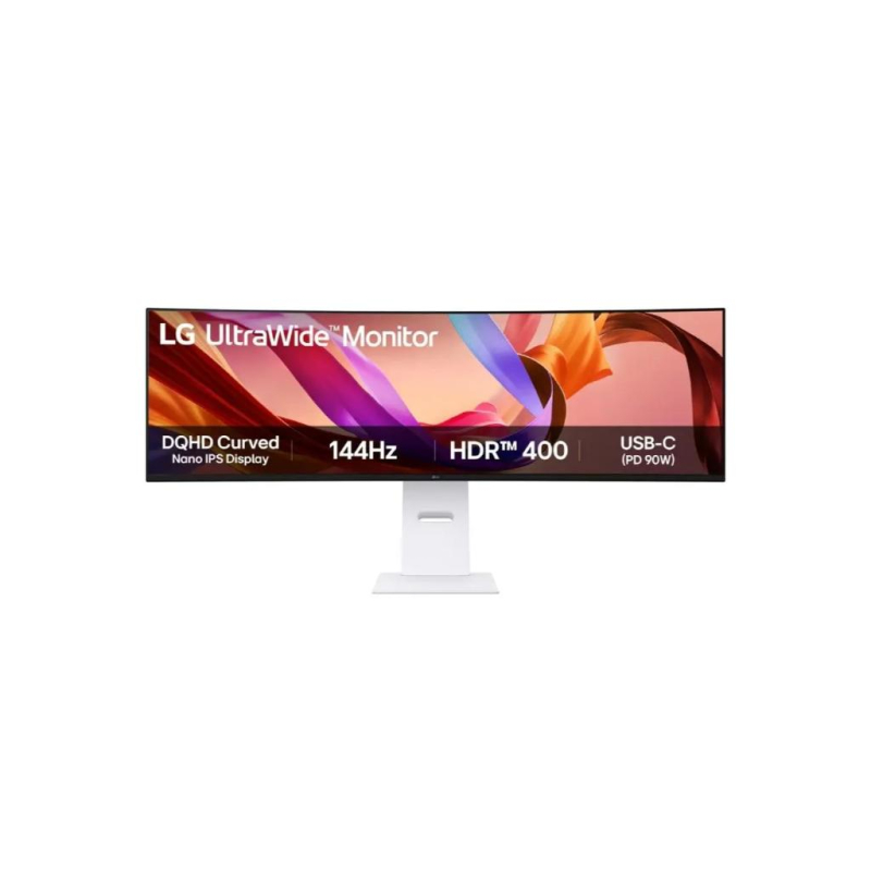 Monitor LG 49U950A-W 49"/IPS,Zakrivljen,21:9/5120x1440/144Hz/1ms MBR/HDMIx2,DP,USB,USB C/Freesync