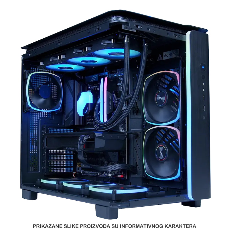 VIP Gaming Fury King računar - Ryzen 5 7500X3D, AIO 360 ARGB, RX 9070 XT 16GB, DDR5 32GB, 1TB SSD, B850, 750W GOLD, KING 95 Pro, Win11