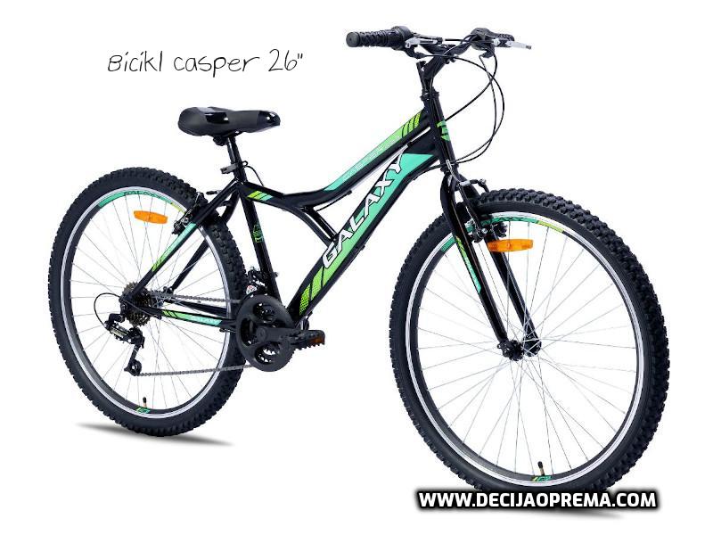 Bicikl Galaxy Casper 260 26″/18 za decu Crno zelena
