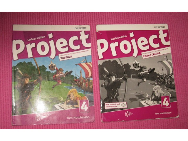 PROJECT 4, ENGLESKI 7, udžbenik + radna sveska + CD