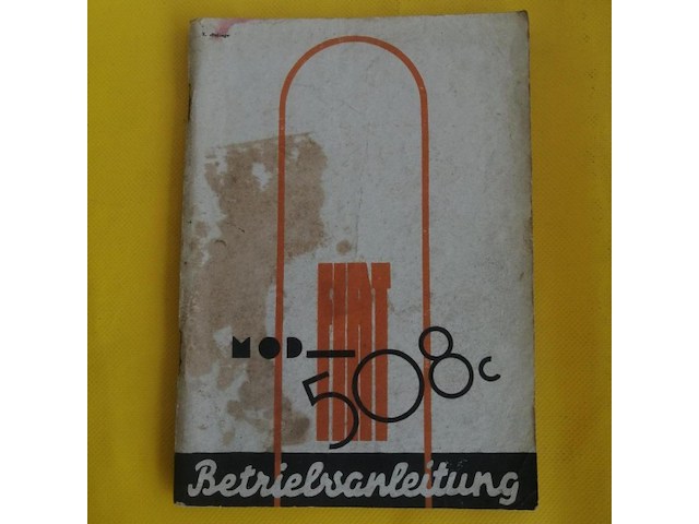 Betriebsanleitung Handbuch Fiat 508 C - L 1939 g.