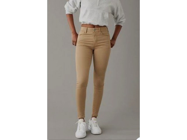 Pantalone ---Stradivarius skinny oker -36