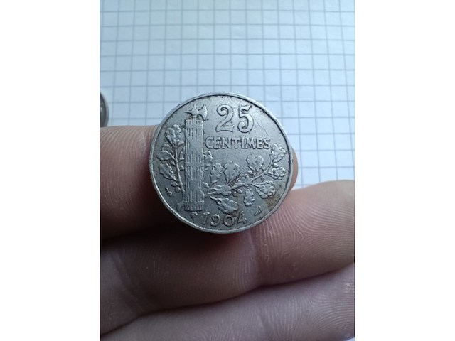 Francuska - 25 centimes 1904