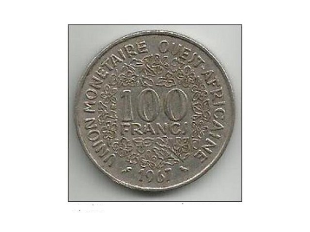 West African States 100 francs 1967.