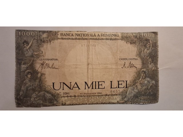 1000 leja 1941 RUMUNIJA