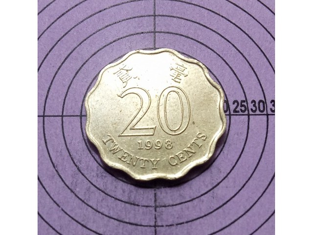 Hong Kong 20 cents 1998g km67