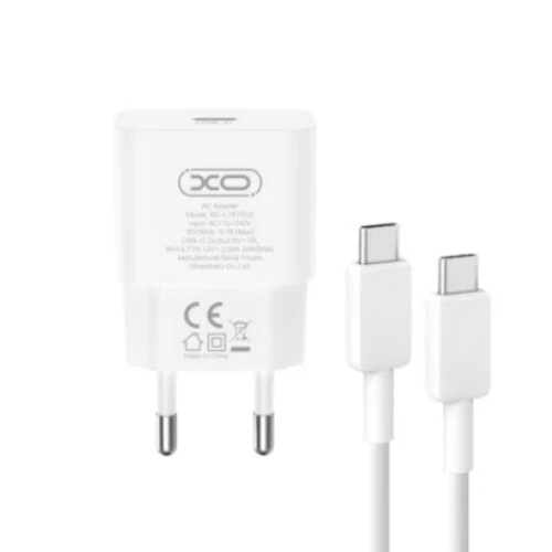 XO L167 USB-C 25W Adapter + Type-C Kabal Beli